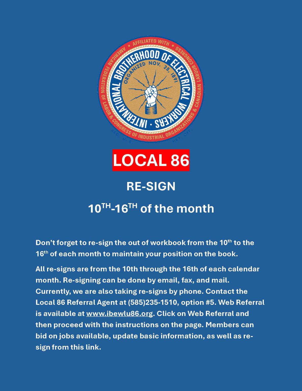 IBEW Local 86 – Rochester NY